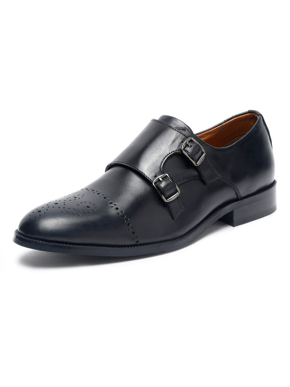 Buy Handmade Premium Italian Leather Double Monks - Louis Stitch