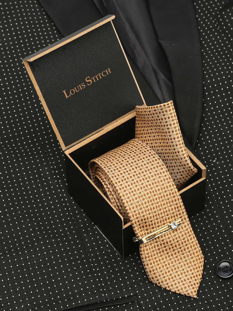 Buy Luxury Silk Necktie Set With Pocket Square Tie pin - Louis Stitch