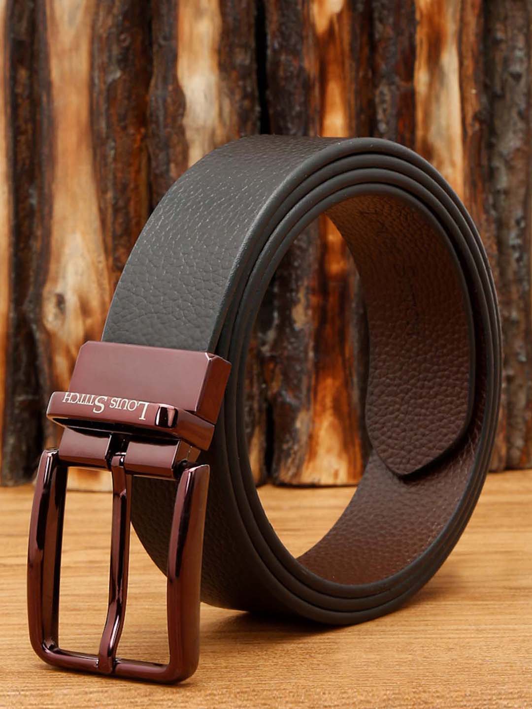 Buy Men's Black & Brown Formal Italian Leather Reversible Belt For Men ...